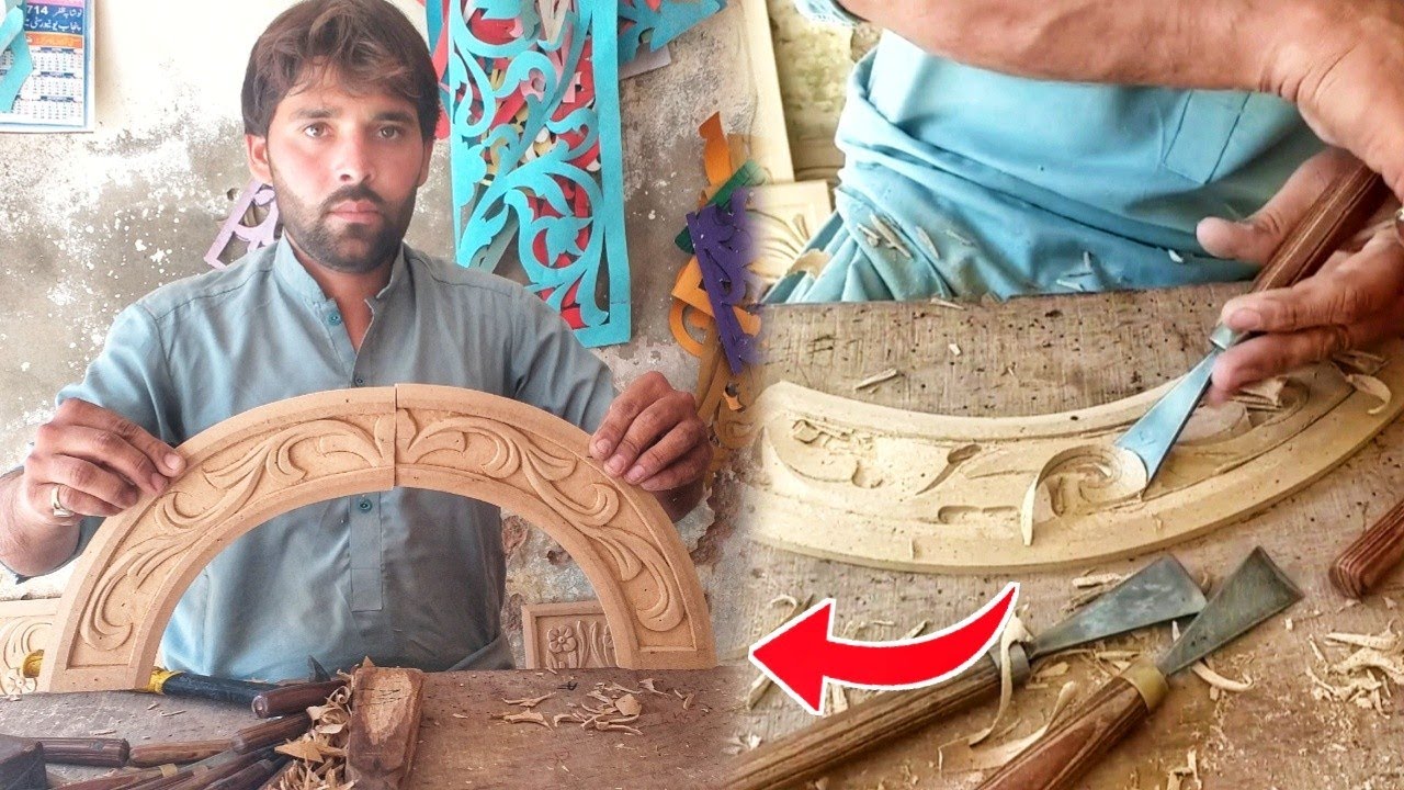 Amazing Skill Of Handmade Wooden Art in pakistan || Simple Carving ...