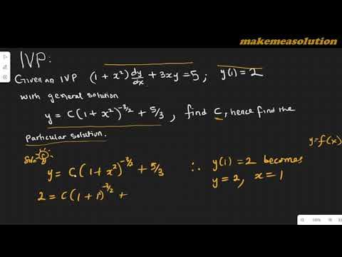 ODE Initial Value Problem Explained with Example (Interlude) - YouTube