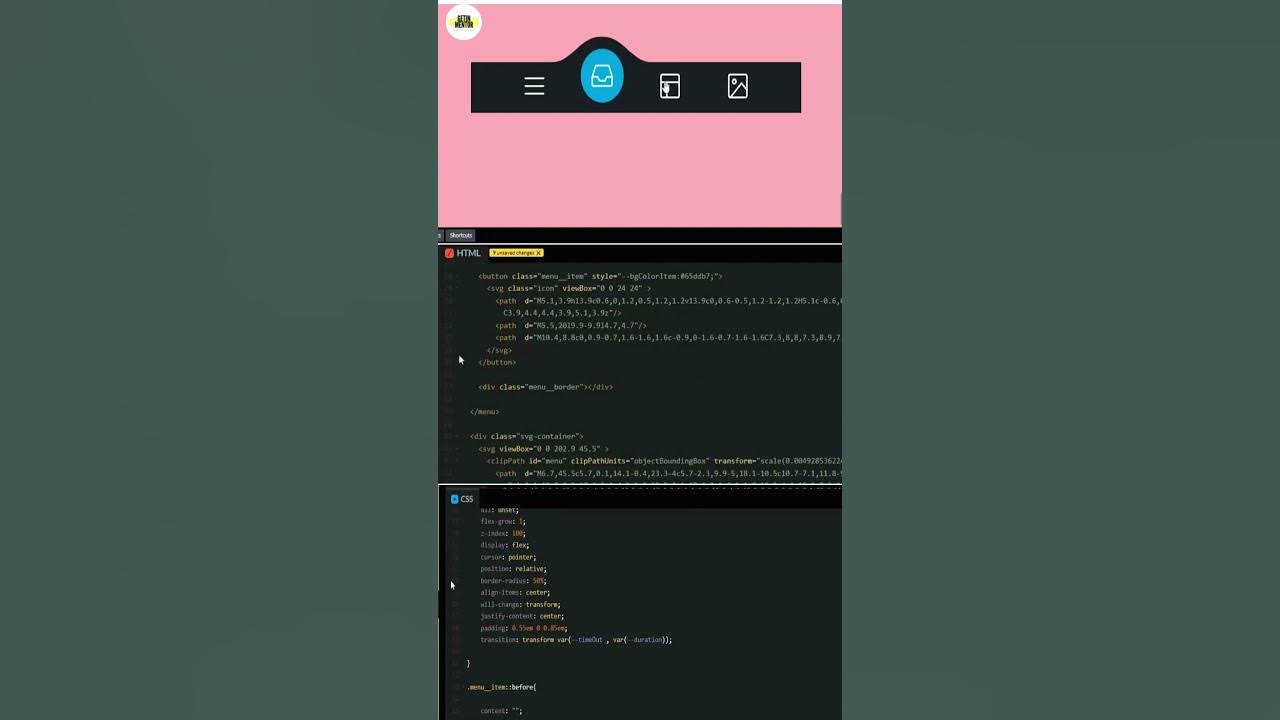 Animating The Tab Bar With Html And Css Coding Javascript Css Html Programming Shorts