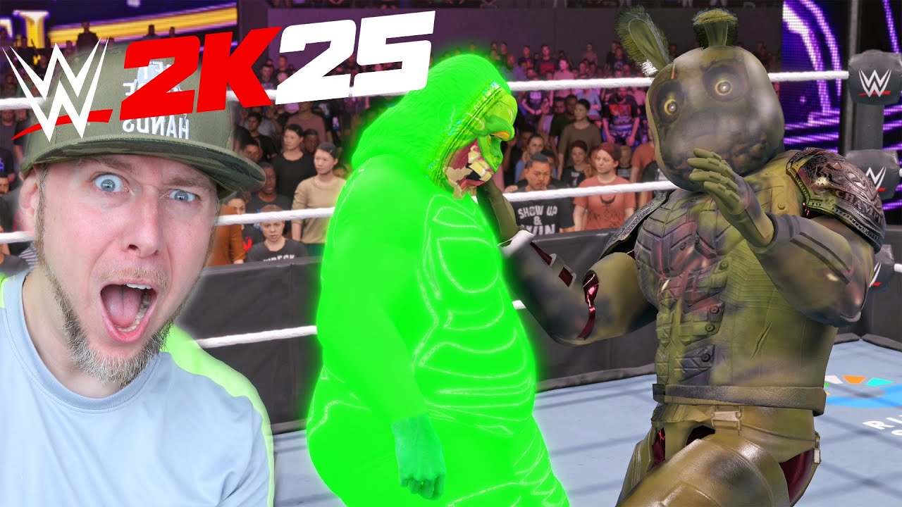 NEW FNAF MOVIE face THE GHOSTBUSTERS in WWE 2K25 - YouTube