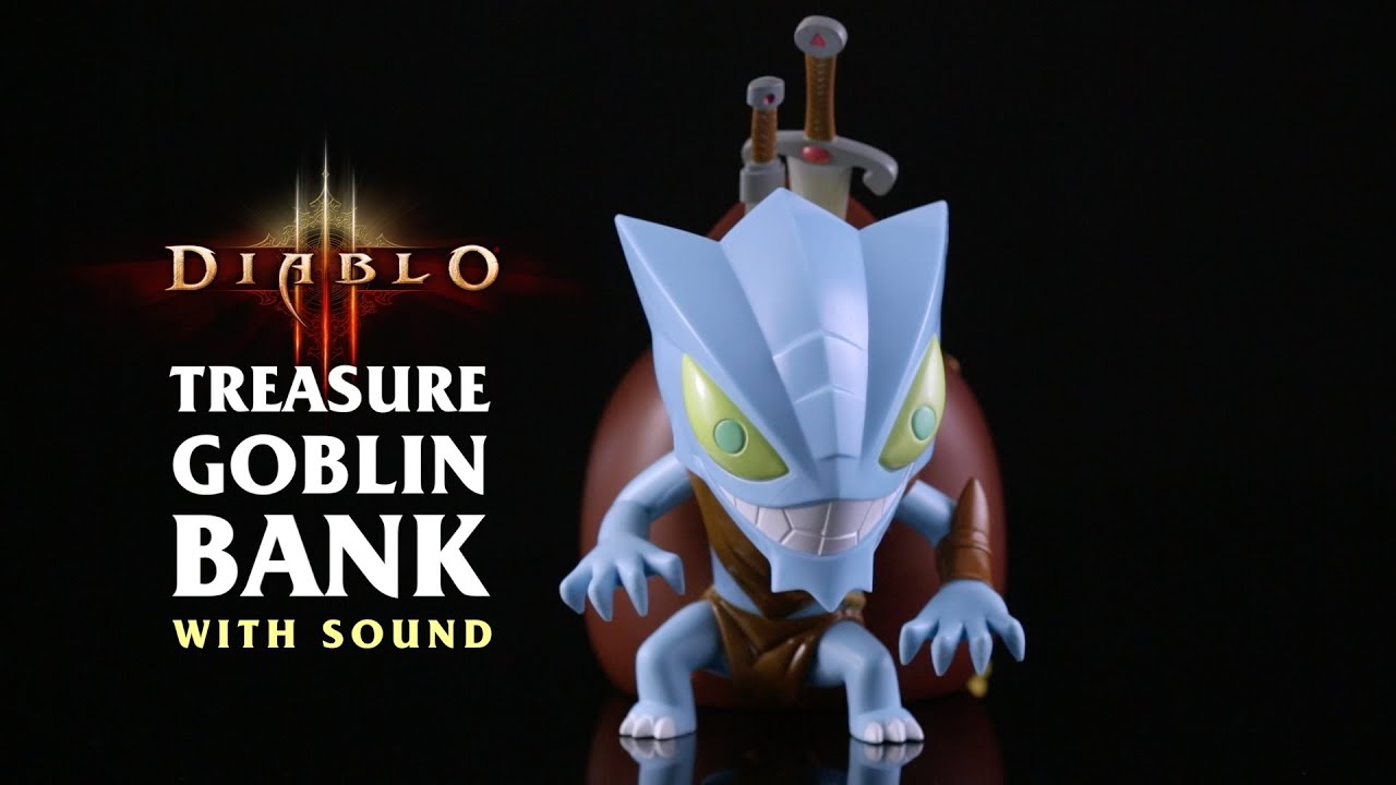 Blizzard Diablo Goblin Bank with Sound from ThinkGeek - YouTube
