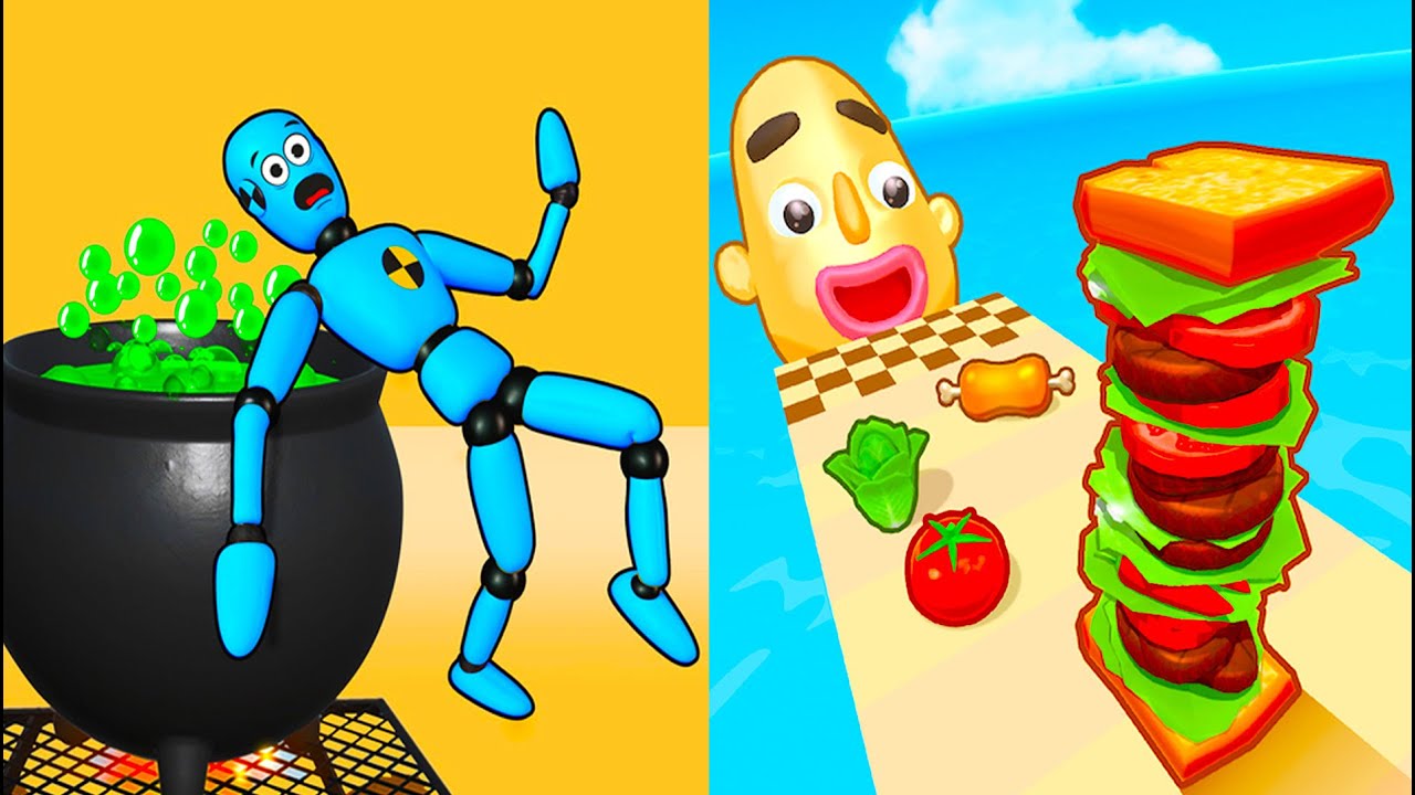 Sandwich Runner Vs Puppet Bones Smashing 💗🎀🌸 Hard Levels Challenge ...