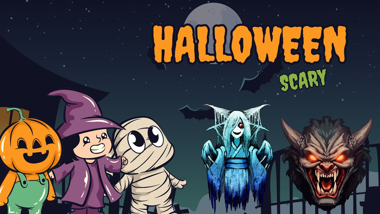 Scary Halloween Cartoons ANIMATED for Kids - YouTube