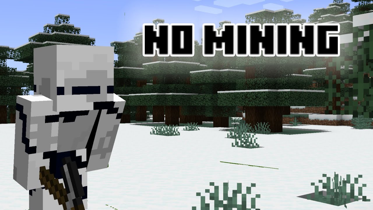 Is it possible to beat Minecraft WITHOUT MINING? [Difficult] - YouTube