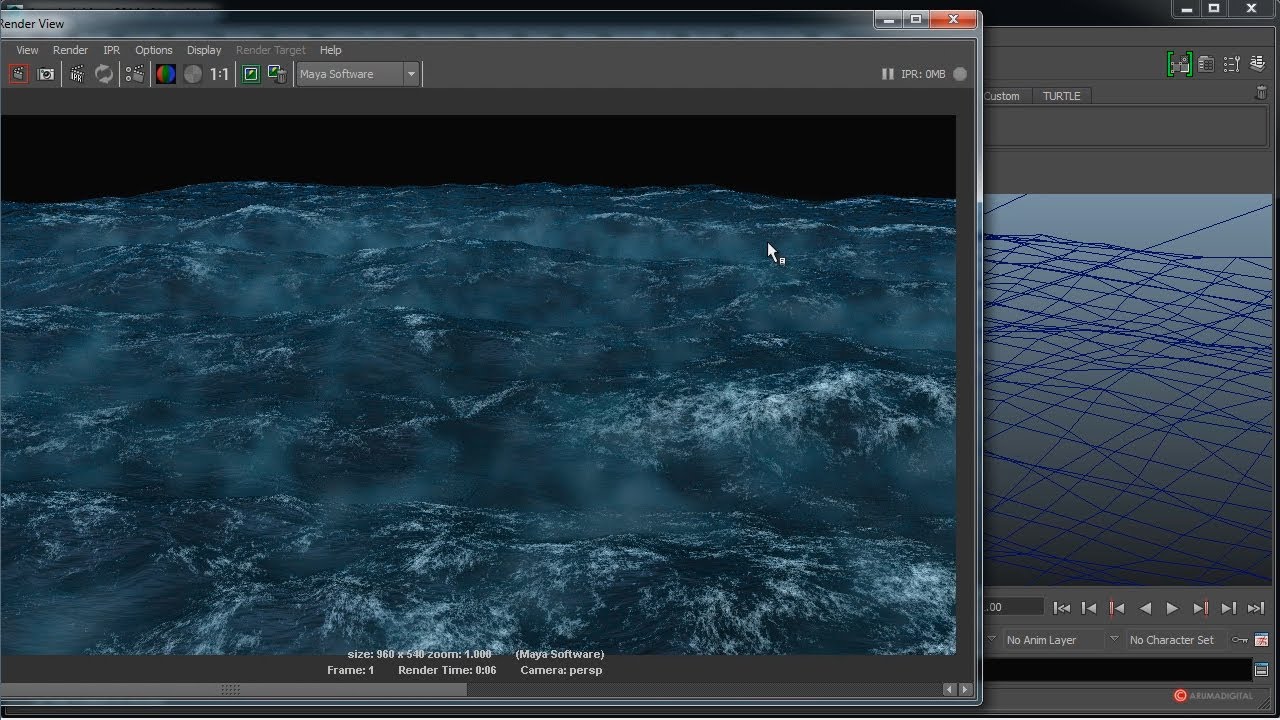 3D Maya 156 Dinamicas Fluids Oceanos elementos y previsualizacion - YouTube