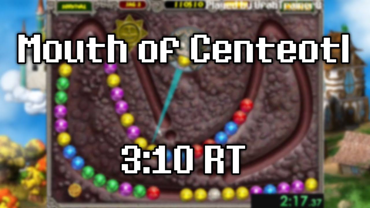 Zuma Deluxe - Reached Sun God 1 Speedrun in 3:10 RT (Mouth of Centeotl ...