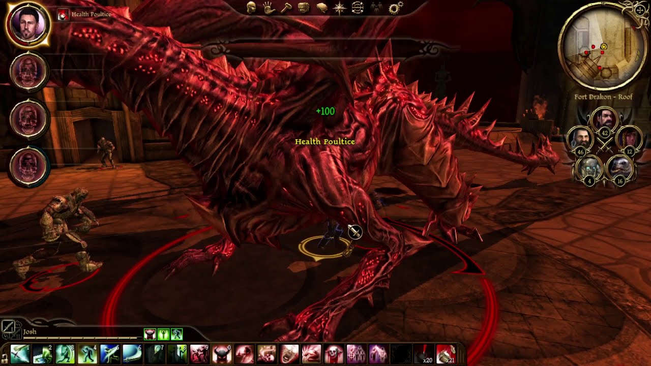 Dragon Age Origins: Two Handed Warrior Archdemon Solo Attempt ...