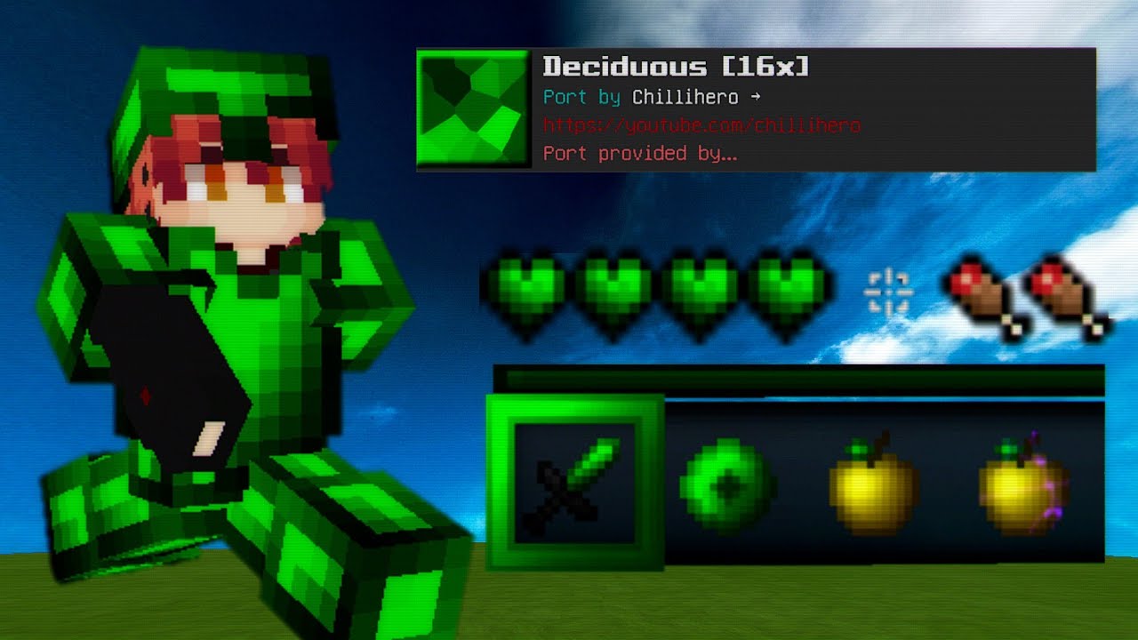 Deciduous [16x] - MCPE Texture pack - Pack de texturas pvp 1.17 🌱 - YouTube