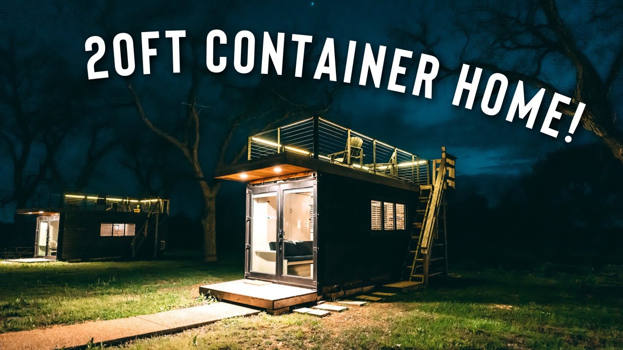 *tiny* 20FT SHIPPING CONTAINER HOME! | Full Airbnb Tour! - YouTube