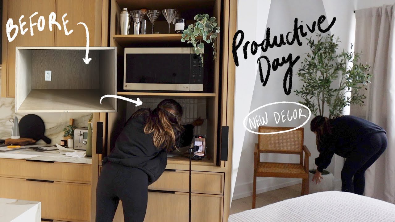 PRODUCTIVE DAY IN MY LIFE! spring home decor, home DIY & a new routine ...