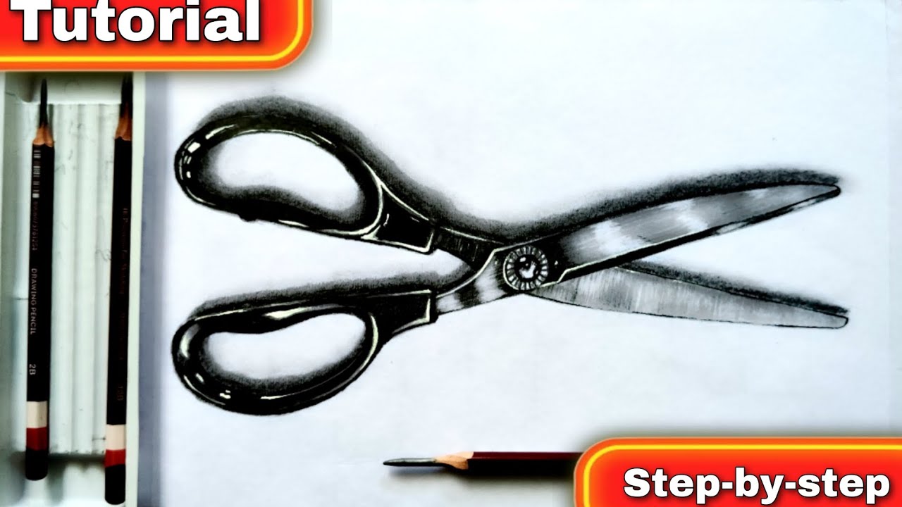 Hyper realistic art | scissor drawing | step-by-step | tutorial ...
