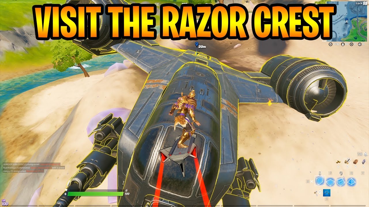 Visit the Razor Crest (Fortnite Challenge Guide) - YouTube
