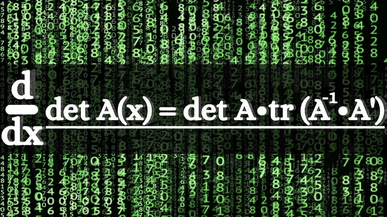 determinants, derivatives, and traces - YouTube