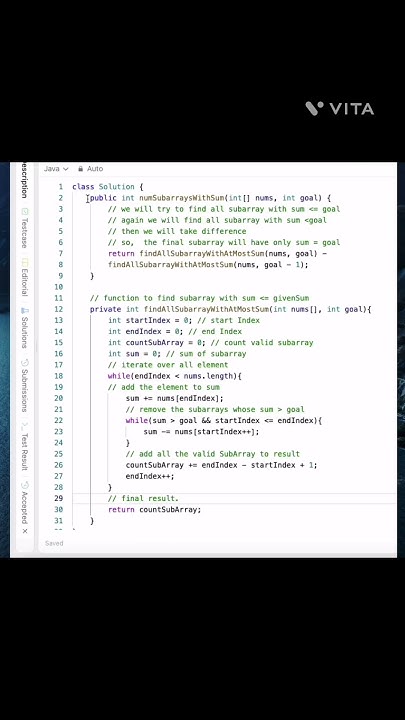Binary Subarray with sum | Sliding Window | DSA | Java | Leetcode - 930 - YouTube