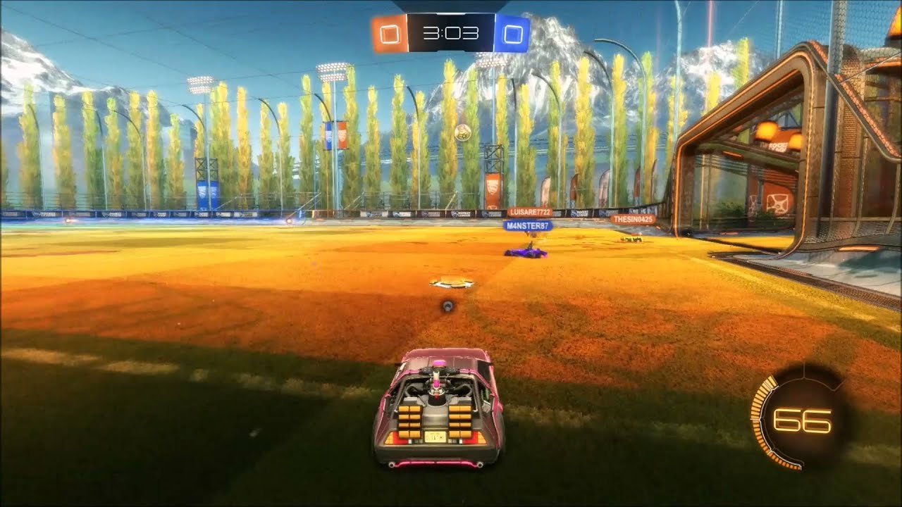 Rocket League 4 VS 4 Back to the Future DLC (PS4) Quality Test - YouTube