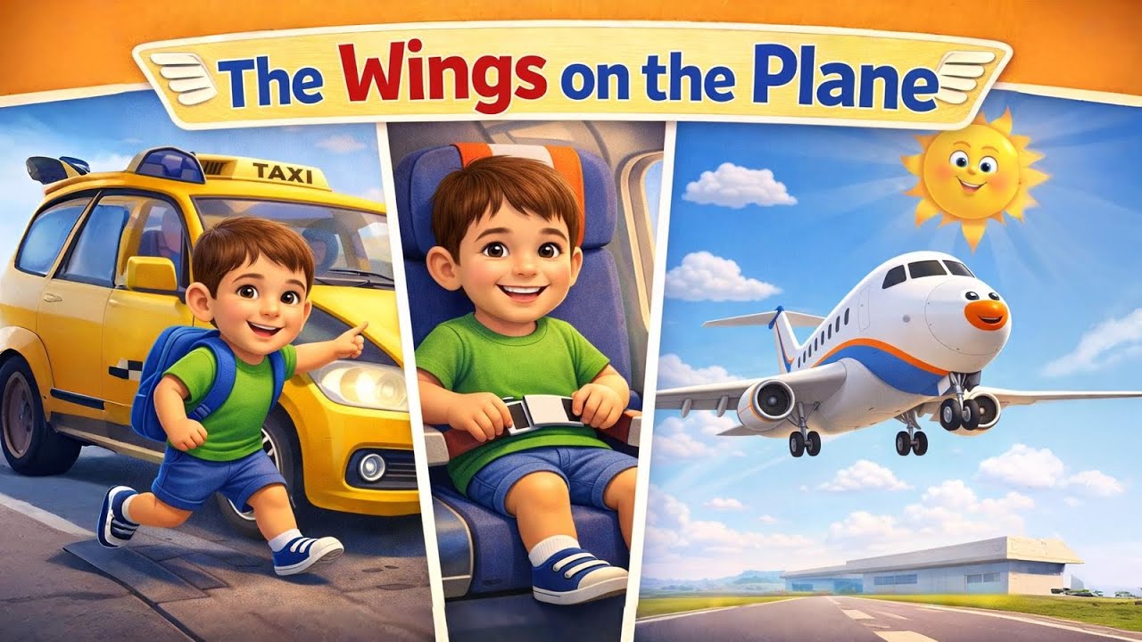 The Wings on the Plane ️ | Fun Airplane Song for Kids | Nursery Rhymes ...