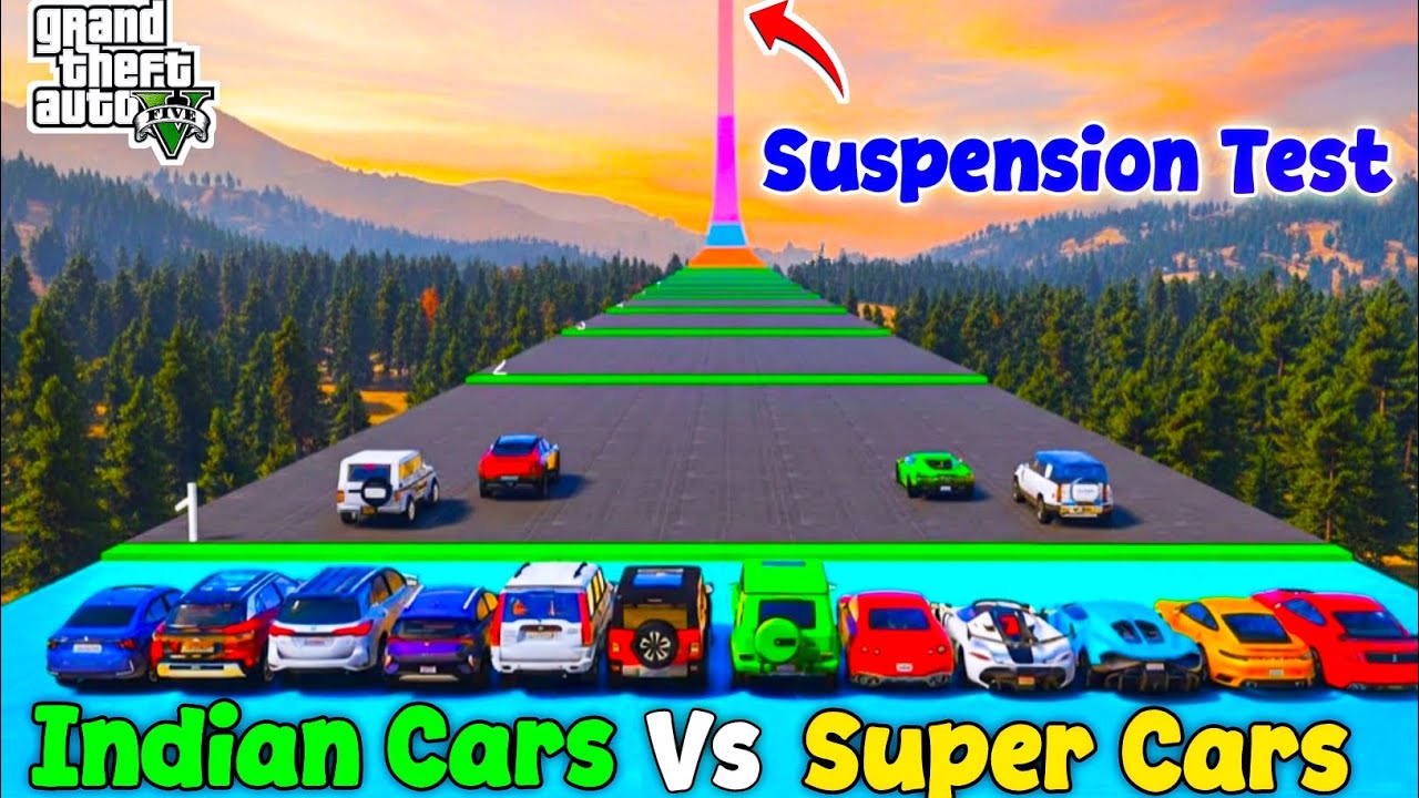 Indian Cars Vs Super Cars Ground Clearance Challenge In GTA 5 😱 - YouTube