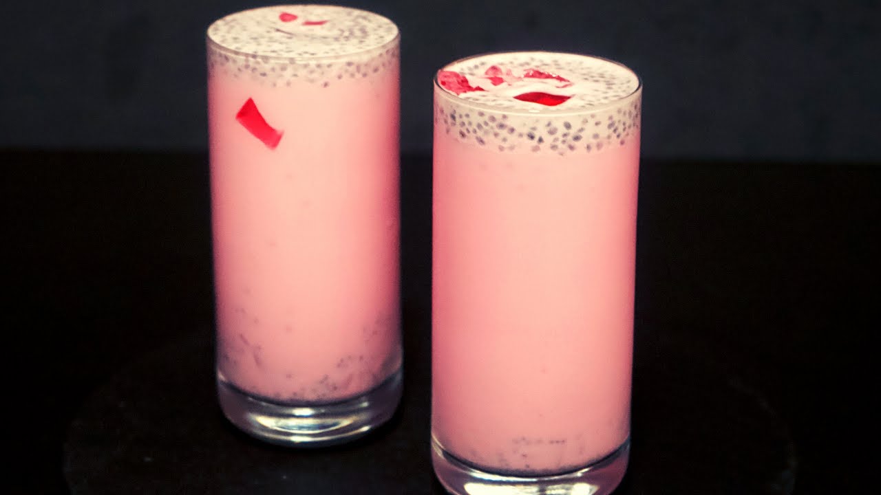 Rose Milk Recipe | How To Make Rose Milk | Rose Milk Shake - YouTube