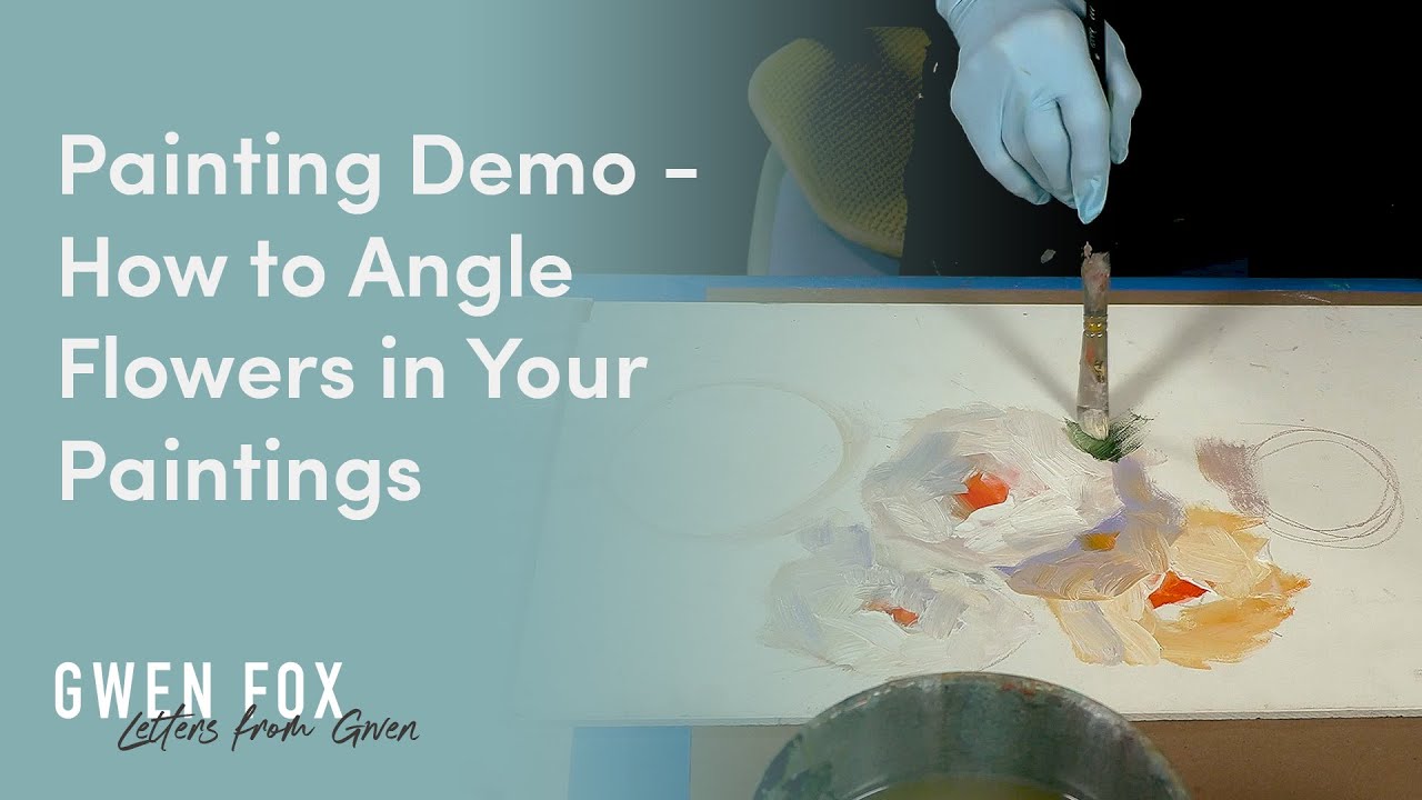 Painting Demo - How to Angle Flowers in Your Paintings - YouTube