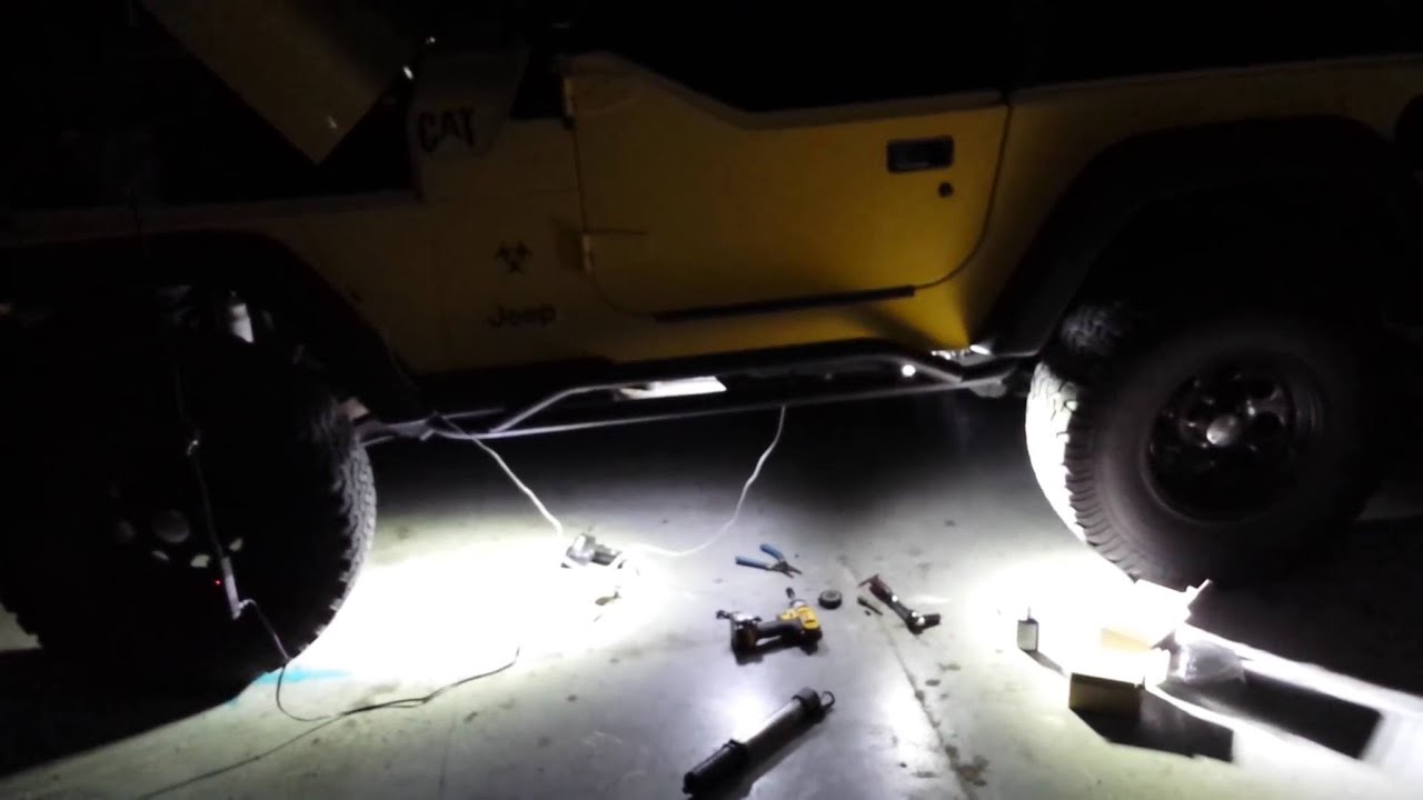 Jeep Wrangler Tj Under Body Rock Lights Part 2. - YouTube