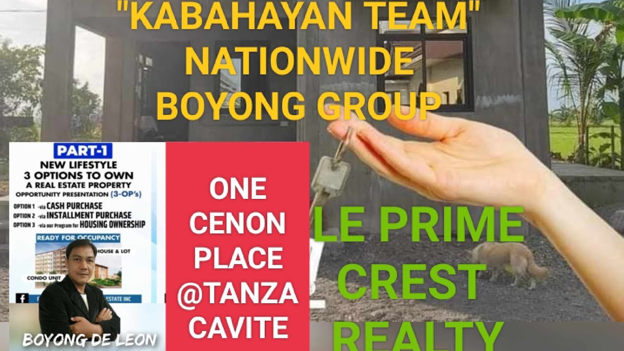 KABAHAYAN "ONE CENON PLACE" @ TANZA CAVITE (LE PRIME CREST REALTY INC ...