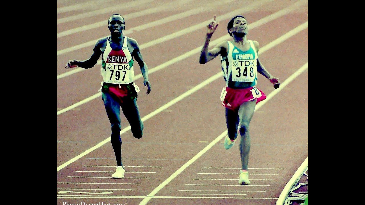 Haile Gebrselassie Ethiopia Moses Tanui Richard Chelimo Kenya mens 10km ...