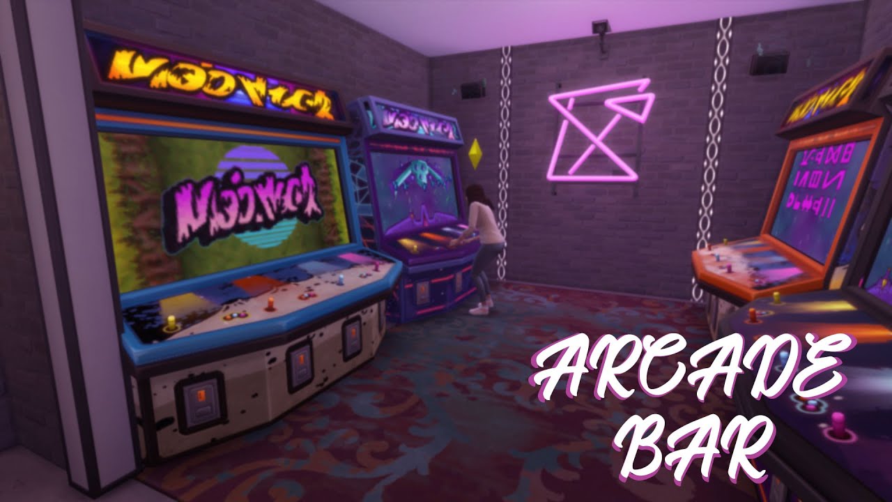 Arcade Bar | The Sims 4 | NO CC - YouTube