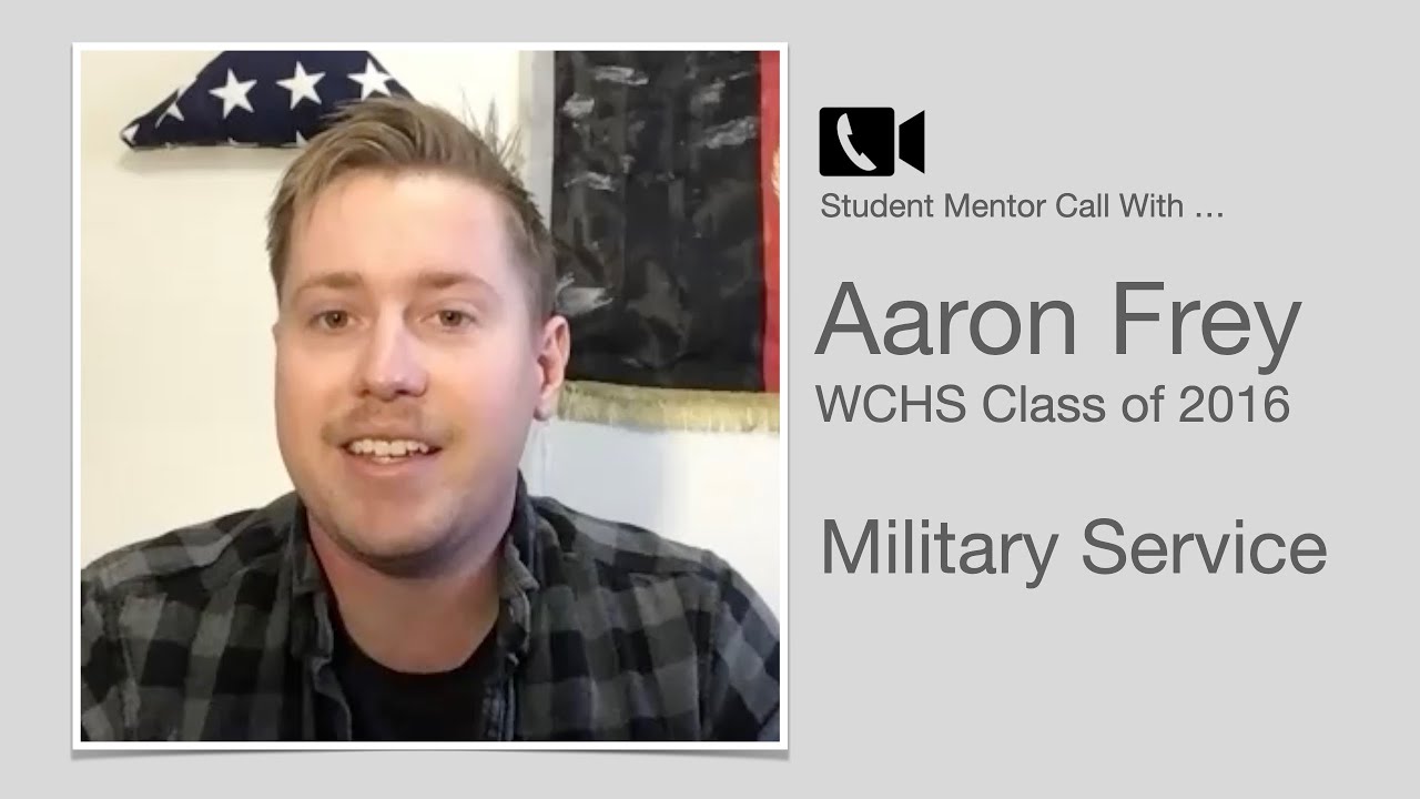 Student Mentor: Aaron Frey on Military Service - YouTube