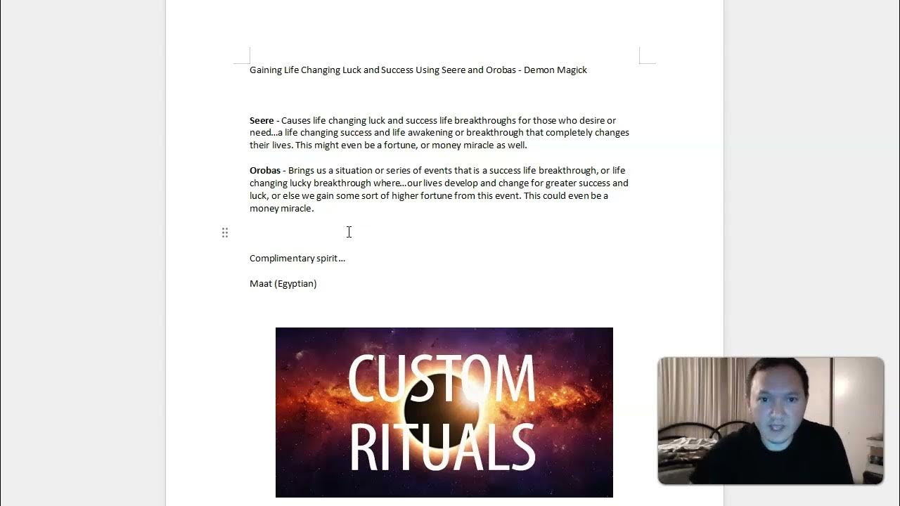 Gaining Life Changing Luck and Success Using Seere and Orobas - Demon Magick - YouTube
