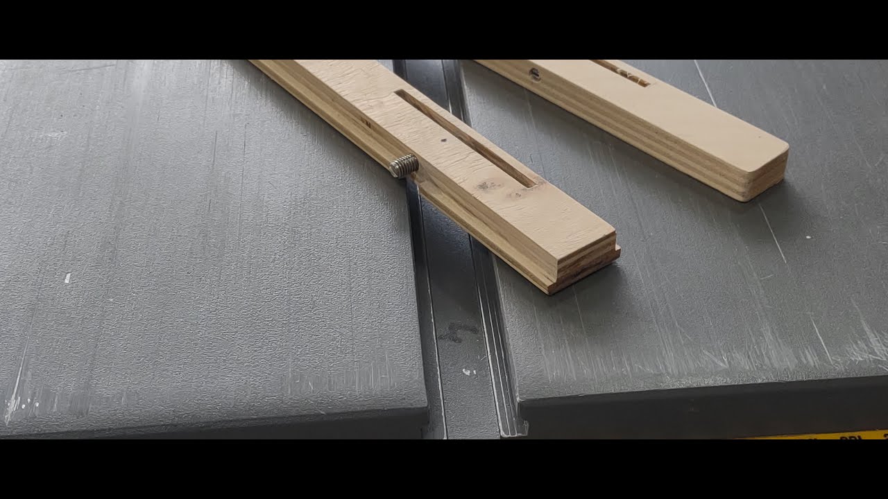 T-Shaped (Tabbed) Adjustable RUNNERS for DeWALT Table Saw ,,Homemade ...