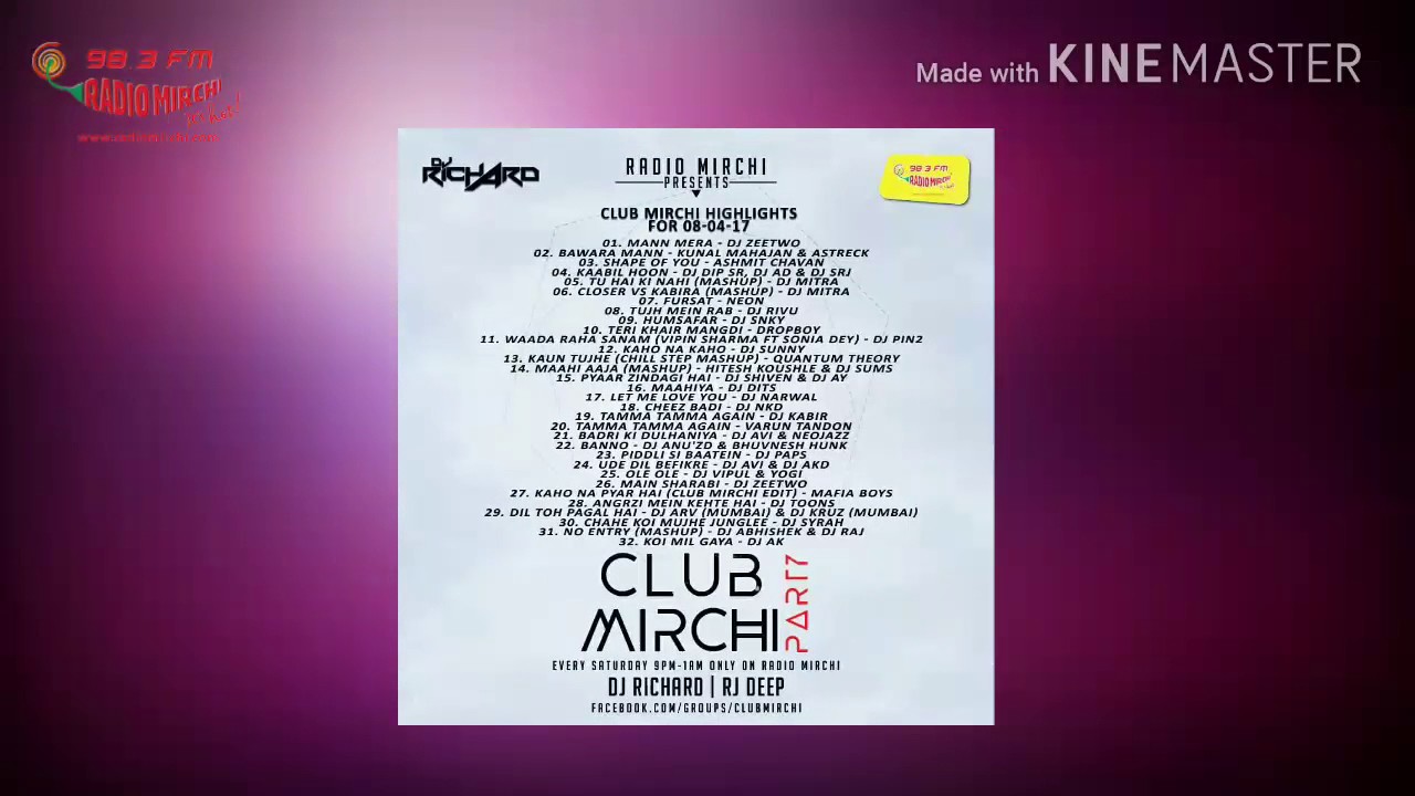 My recent track live on radio mirchi | club mirchi - YouTube