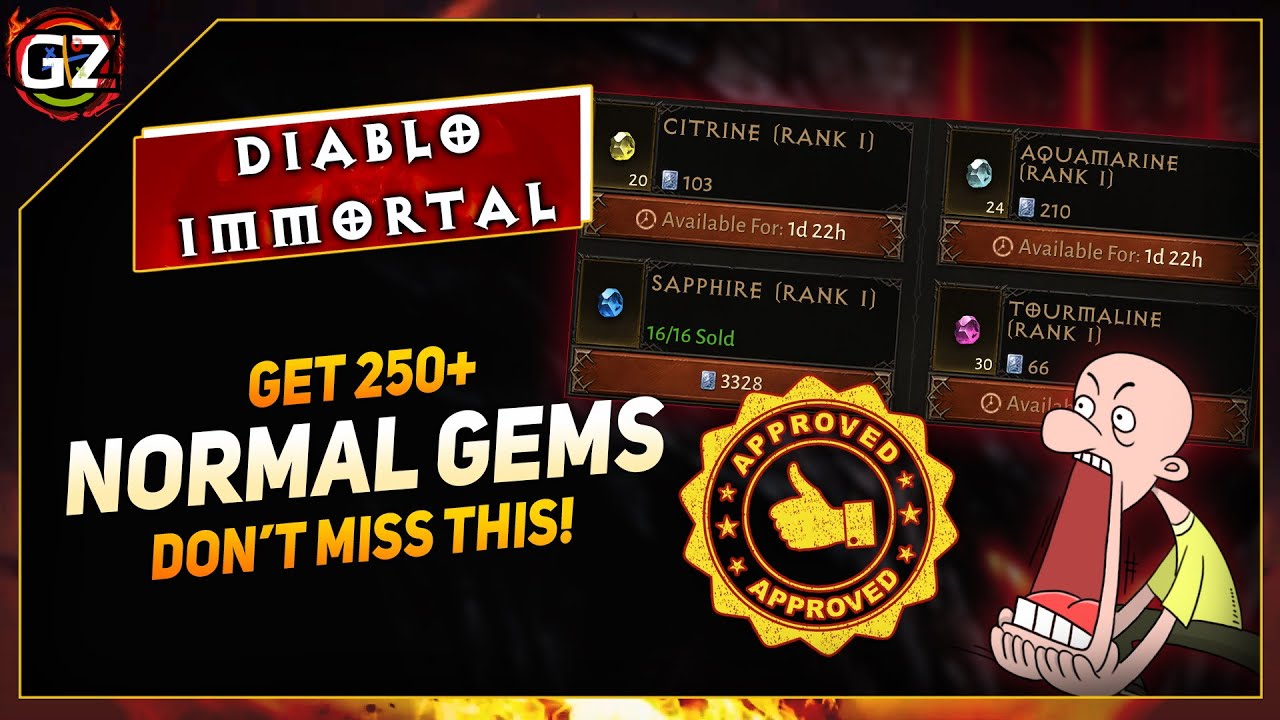 Get 250+ Normal Gems Right Now | Don't Miss | Diablo Immortal - YouTube