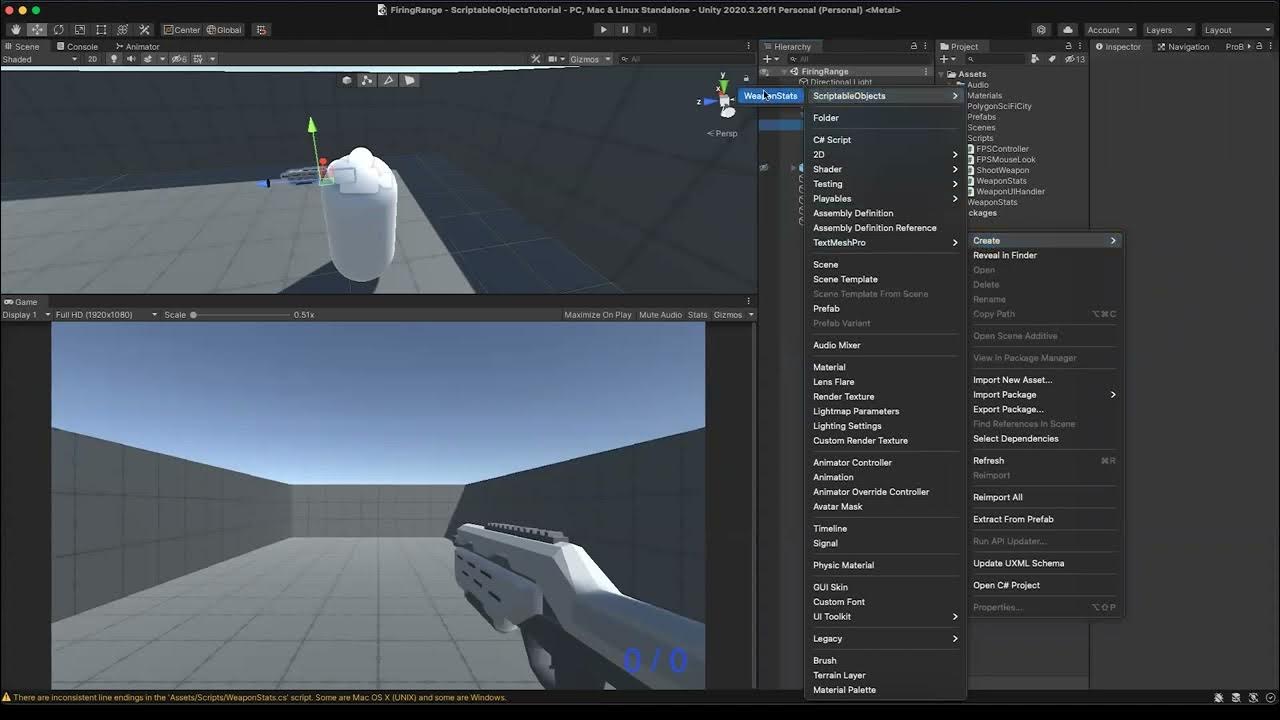 Unity Scriptable Objects Tutorial Youtube