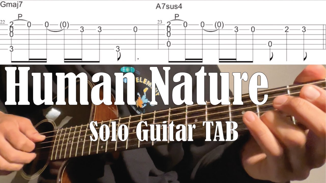 Human Nature 【Solo Guitar TAB Difficulty 4/5】 - YouTube