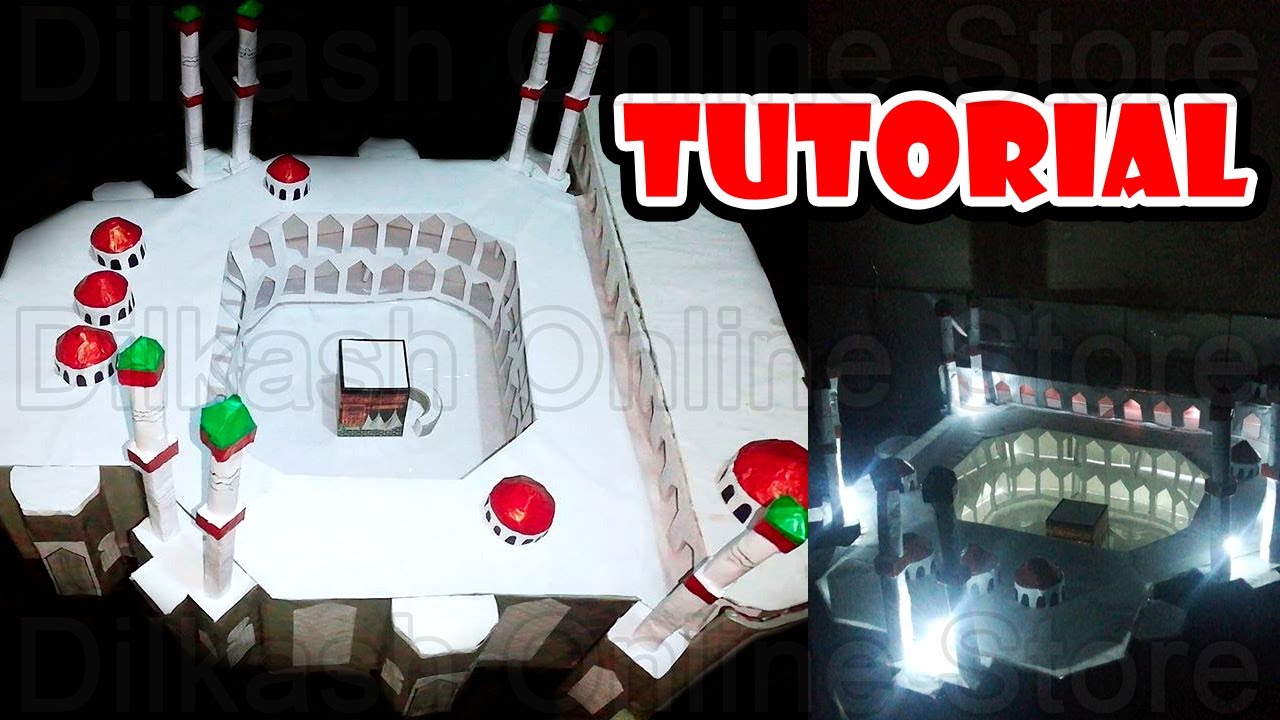 How to make Khana Kaba Model at Home - ‏Model of Khana Kaba Handmade ...