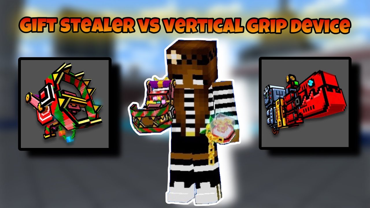 Gift stealer vs vertical grip device - Pixel gun 3D - YouTube
