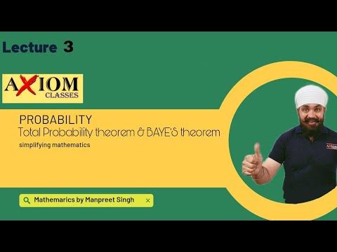 Probability: Total probability theorem and BAYE'S theorem - YouTube