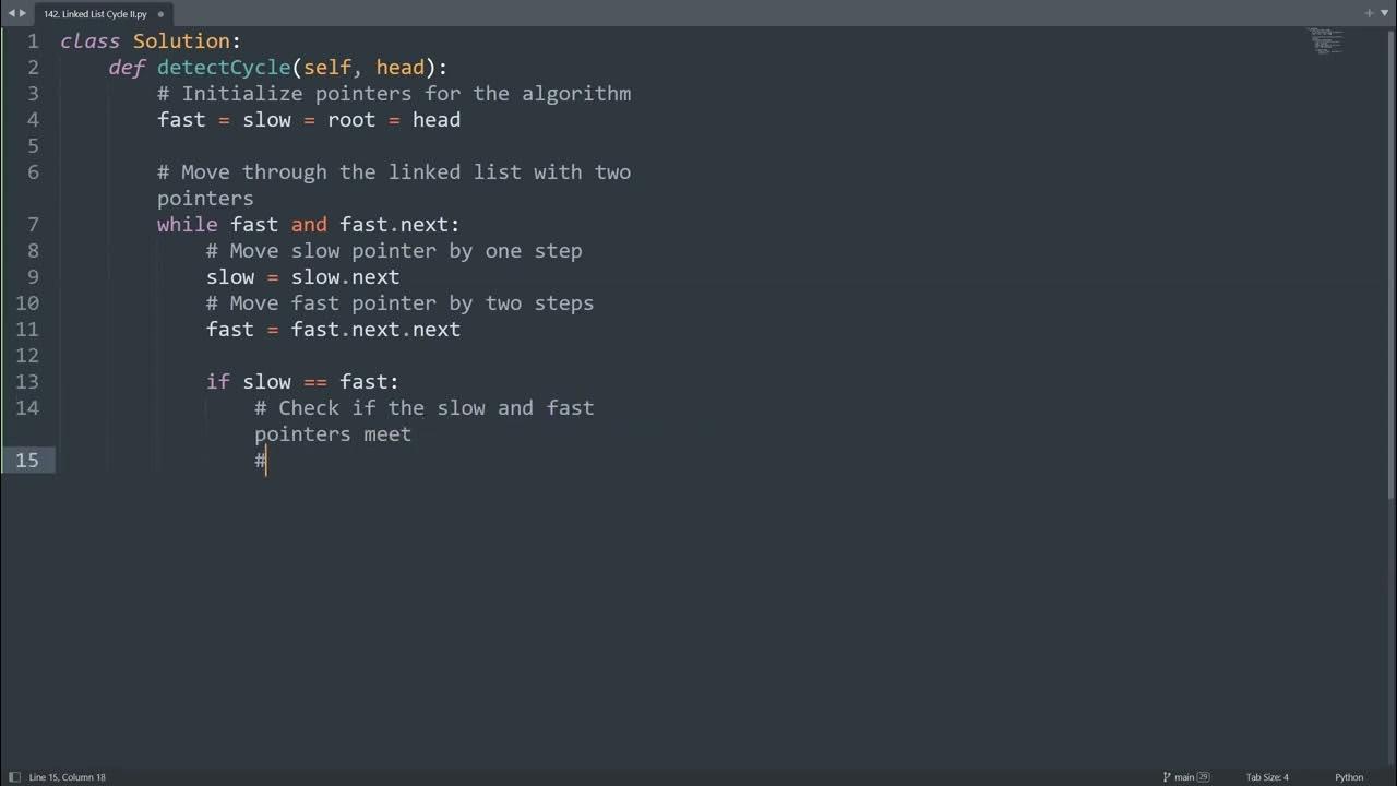 Leetcode 142 Linked List Cycle Ii In Python Python Leetcode Python 0640