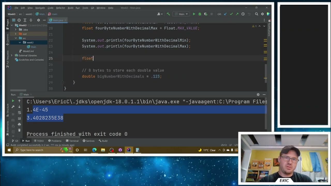 Cis 1500 Intro To Programming Java Primitive Data Types Youtube