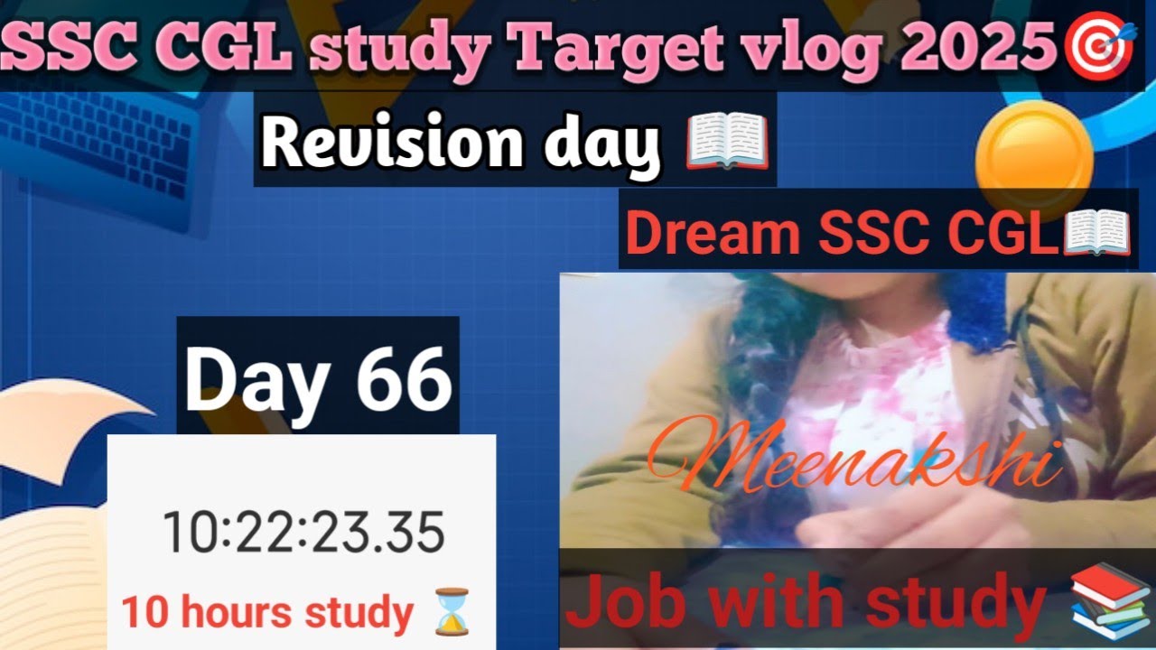 SSC CGL study daily target vlog / SSC CGL study Target vlog 2025/ Dream ...