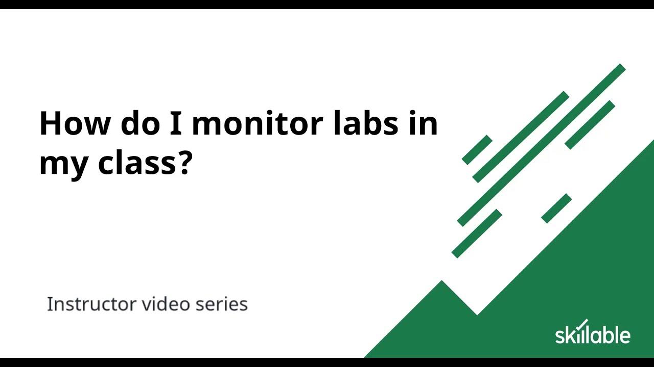 Instructor | How Do I Monitor Labs in My Class? - YouTube