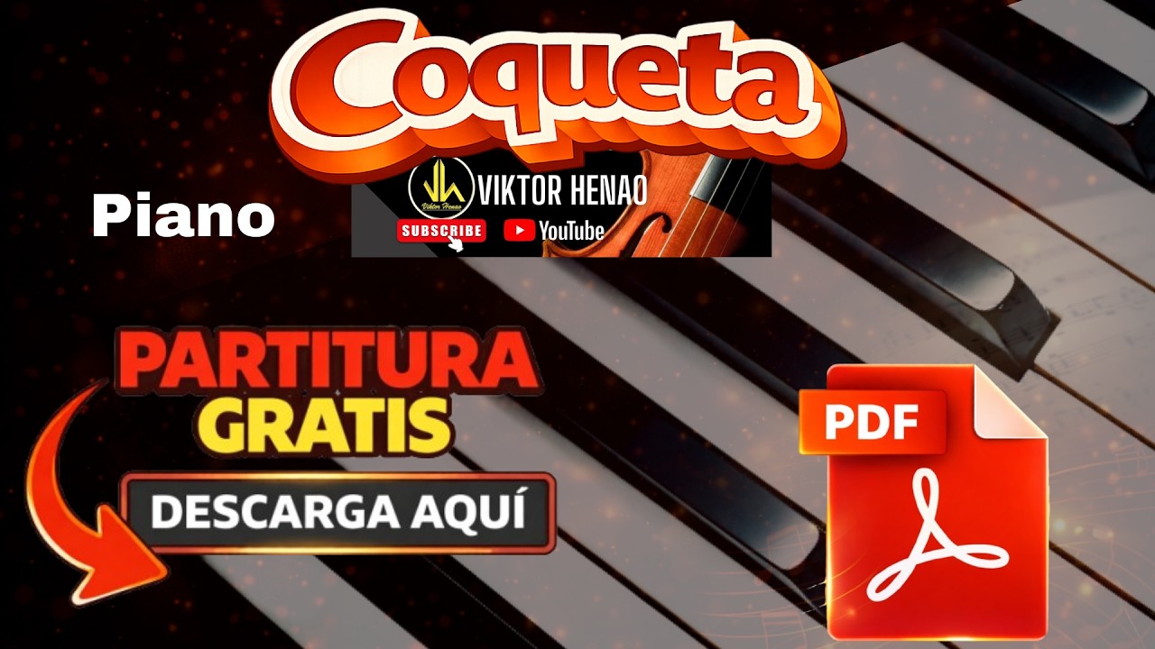 Como Tocar Coqueta en Piano | Partitura en PDF Gratis - YouTube