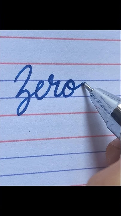 Write "Zero" in cursive writing #cursivewriting #zero - YouTube