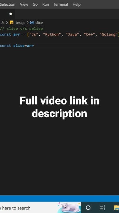 slice and splice in javascript #shorts #malayalam #javascript #interviewquestions #programming # ...