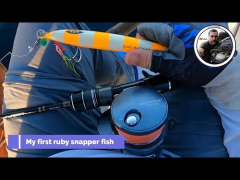 Catching my first ruby snapper fish (Palawan Philippines) - YouTube