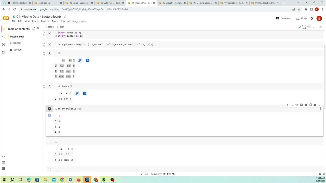 04 - CS139 Pandas Missing Data Lecture - YouTube