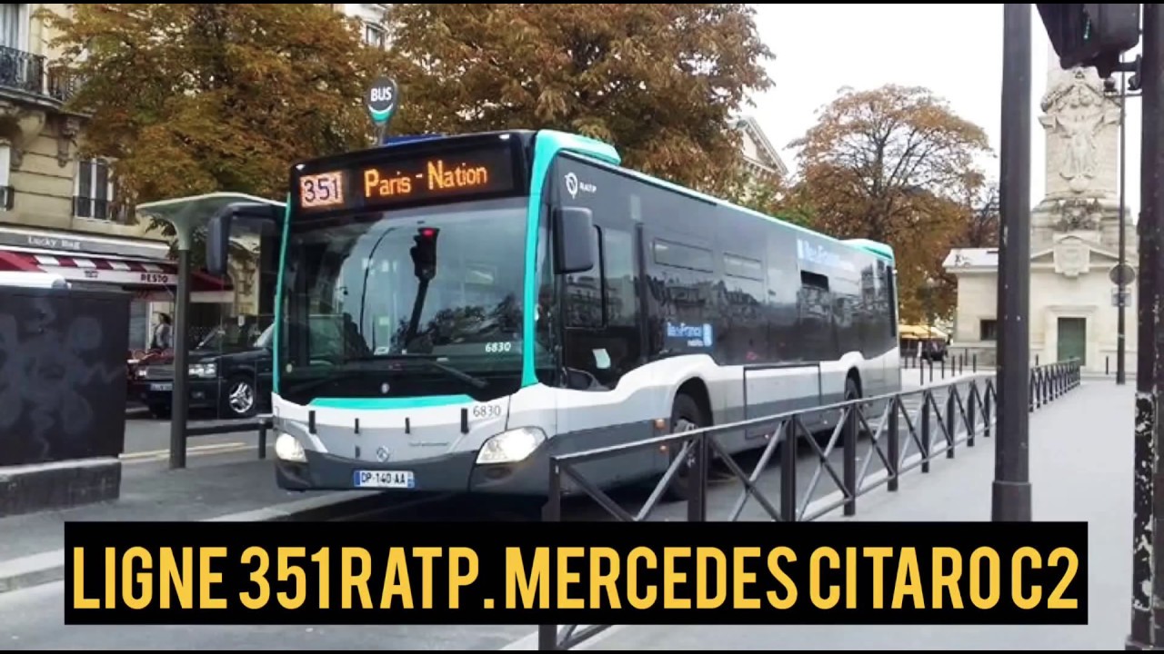 Mercedes Citaro C2. Ligne 351 RATP - YouTube