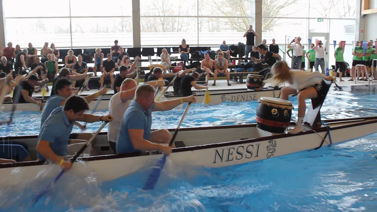 Dragon Boat Indoor Pool Race - YouTube
