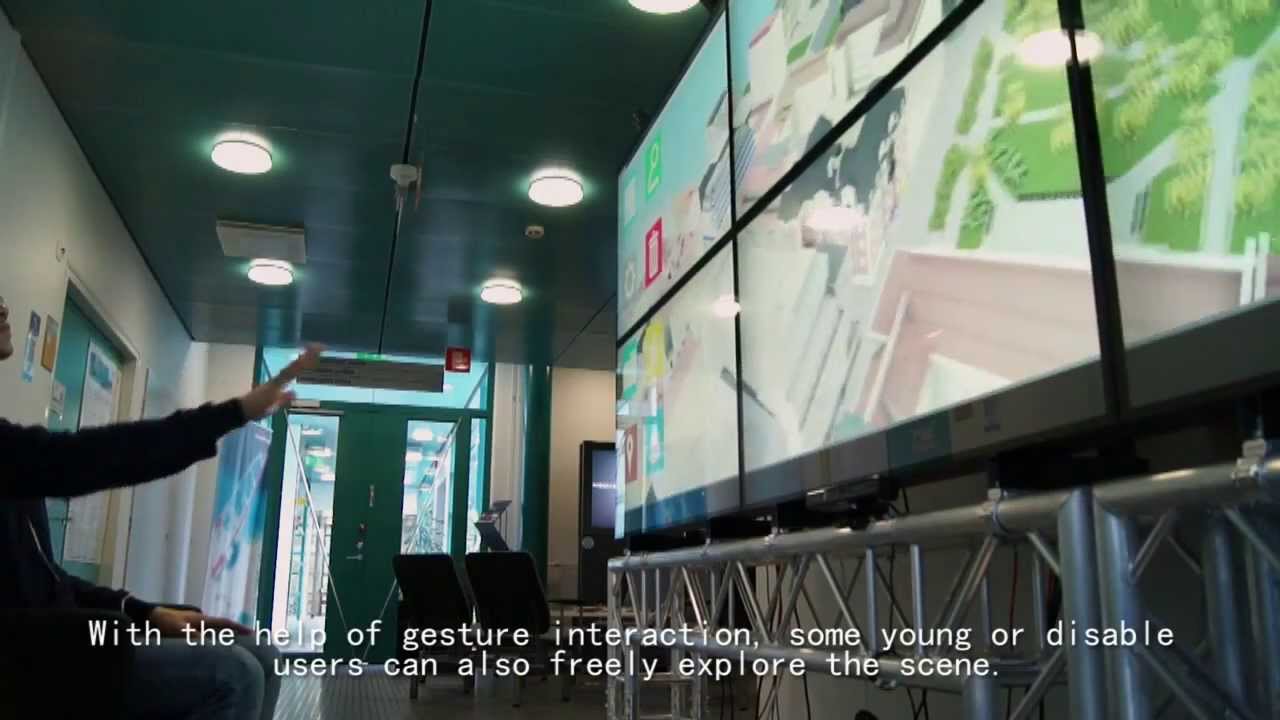 Two ways to interact with a large touchscreen display - YouTube