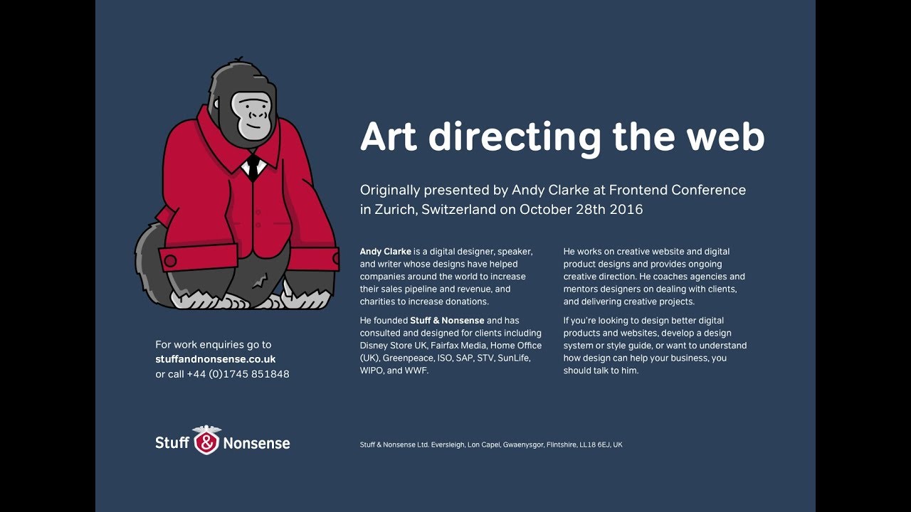 Art directing the web - YouTube